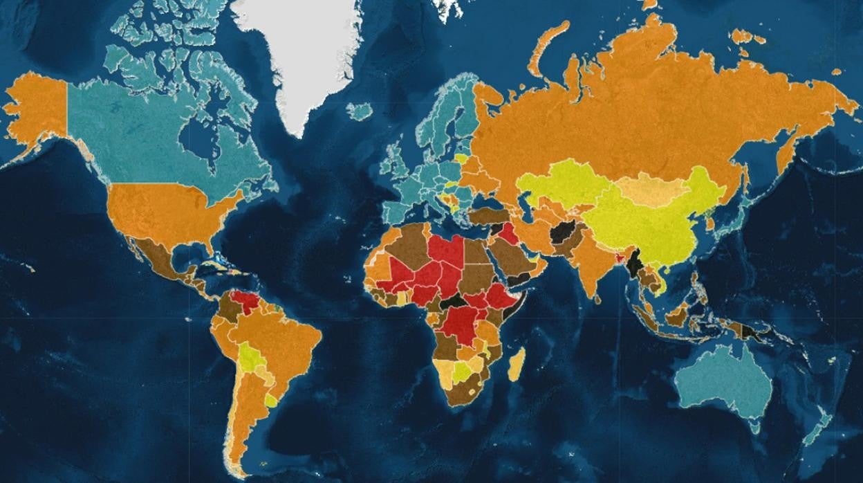 El Mapa De Los Países Más Peligrosos Del Mundo En 2021