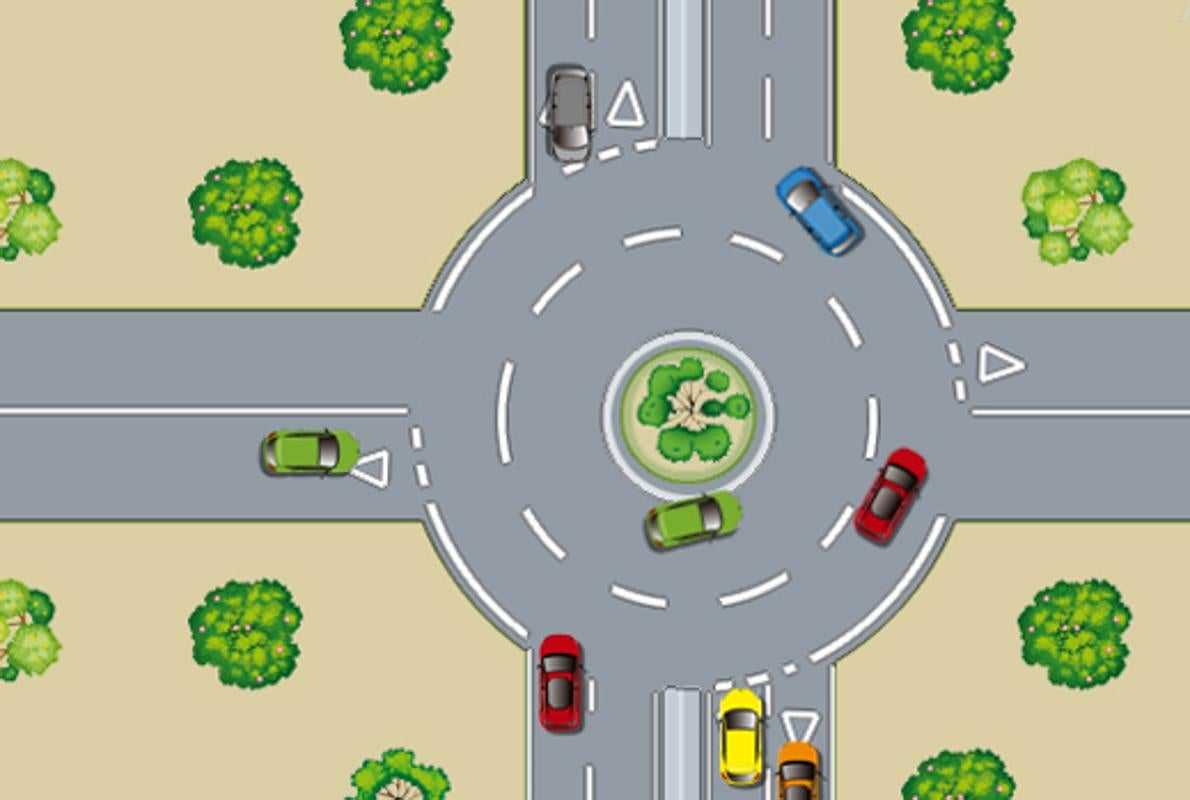Comprueba si sabes circular con el coche por una rotonda
