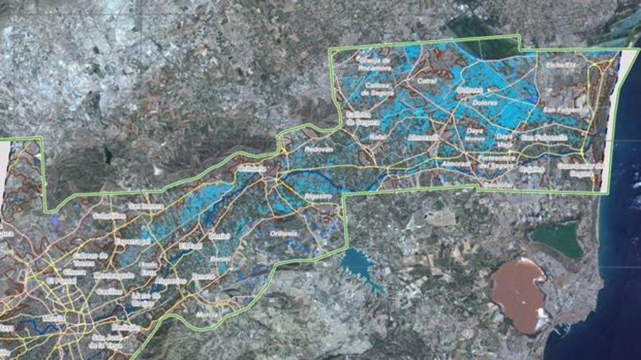 La DANA ha inundado 5.500 hectáreas en el sureste de España