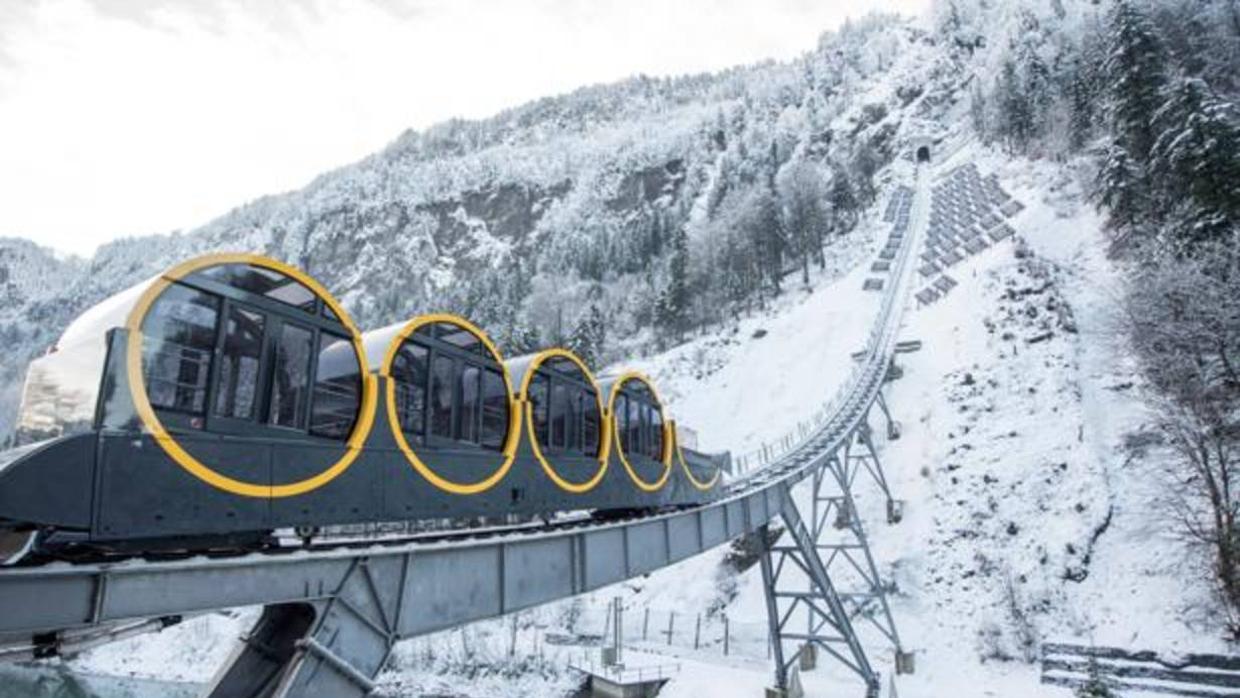 El funicular más empinado del mundo está en Suiza